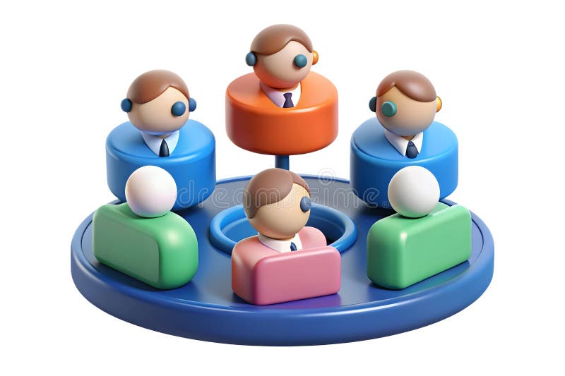 3D AI Powered Remote Collaboration Concept As a Candid Capture of a ...