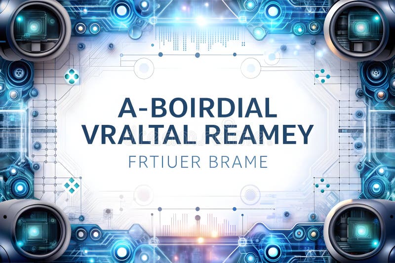 3D AI Powered Virtual Reality Border Frame Concept As a Border Frame ...