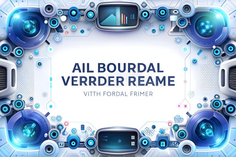 3D AI Powered Virtual Reality Border Frame Concept As a Border Frame ...