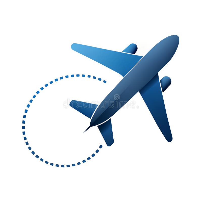 3D Airplane Flying and Leaves a Trace Line. Airplane Line Path Routes ...