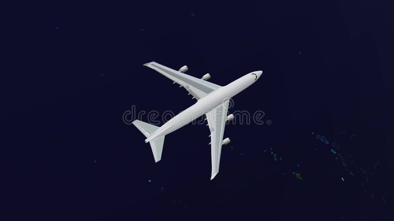 3D Airplane Flying Smoothly Over World Map in Seamless Loop Animation ...