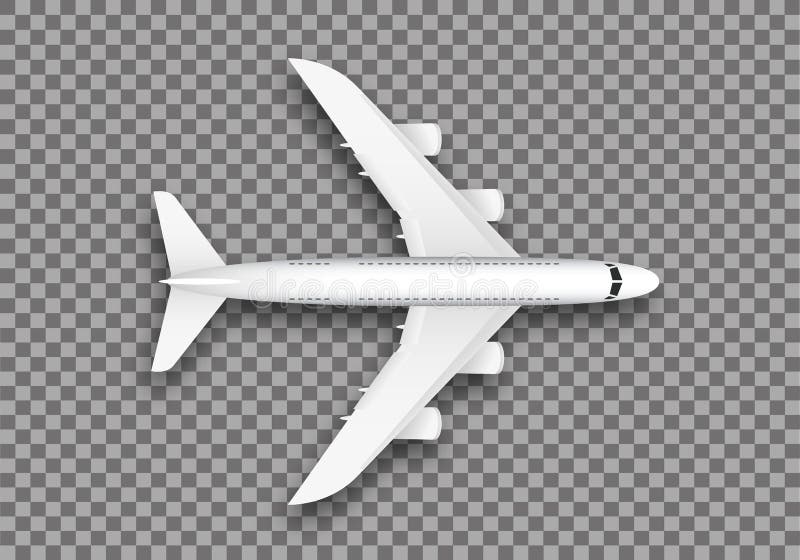Realistic Airplane Isolated on Transparent Background, Vector ...