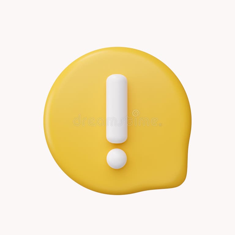 3d Alert Notification Icon Isolated on Background. Negative Check List ...