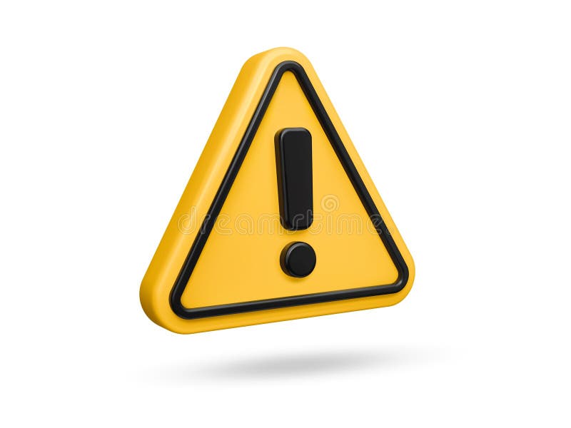 3d Alert Sign, Attention Mark, Caution Icon, Sign Stock Vector ...