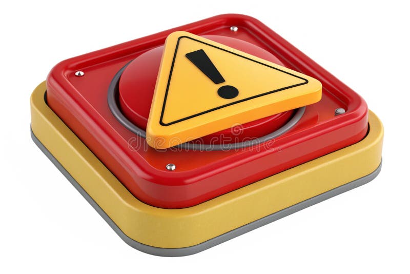 3d Alert Sign, Caution Icon, Attention Mark, Isolated on White ...