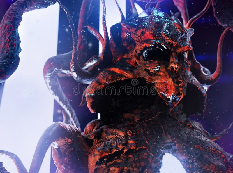 Alien Invasion War Battlefield Artwork. Stock Illustration ...