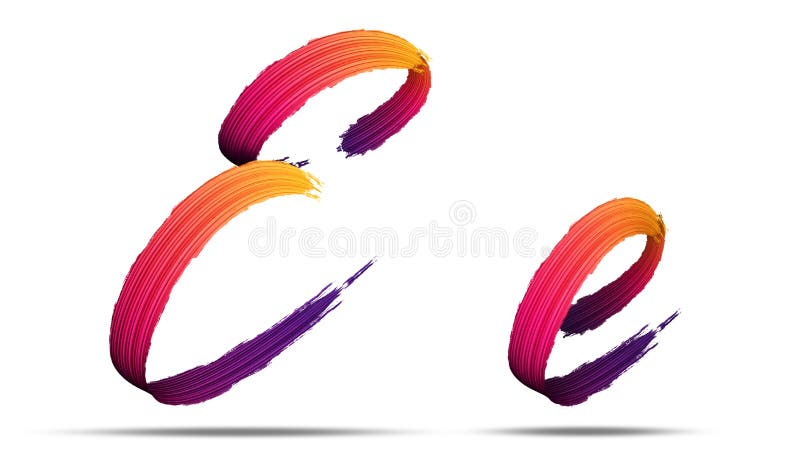 3d Alphabet Calligraphy Oil Paint Style Stock Illustration ...