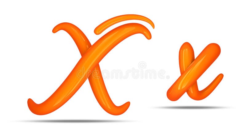 3d Alphabet Calligraphy Style with Clipping Path. Stock Illustration ...