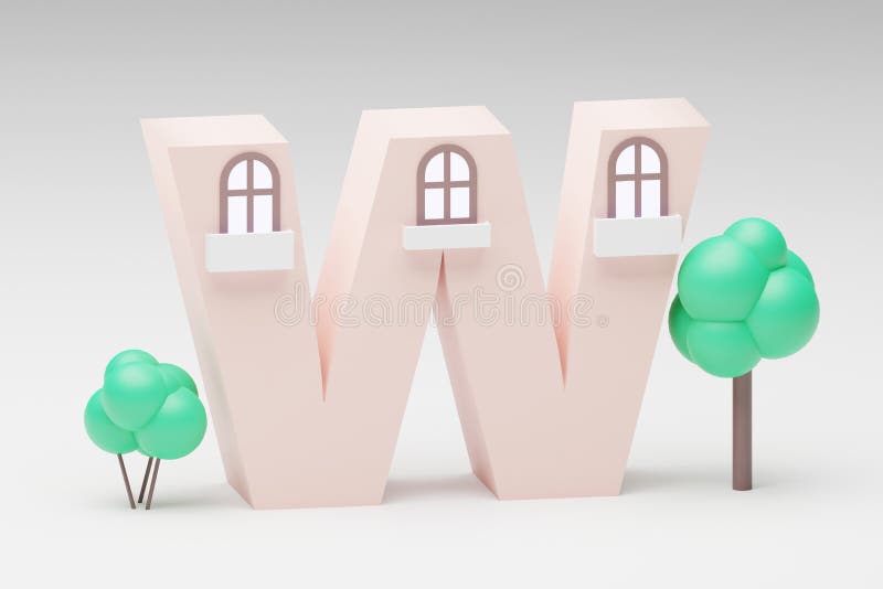 3d Rendered House Letters Social Housing Stock Illustration ...