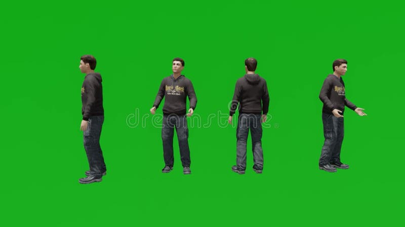 3d America Man Walk and Talk Green Screen Chroma Key 4k Render ...