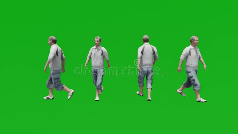 3d America Man Walk and Talk Green Screen Chroma Key 4k Render ...