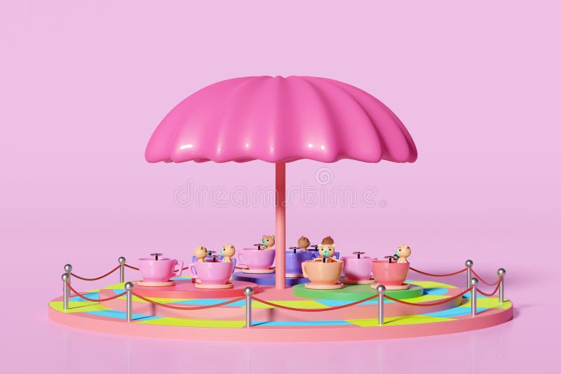 Tea Cup Ride Stock Illustrations – 138 Tea Cup Ride Stock Illustrations ...