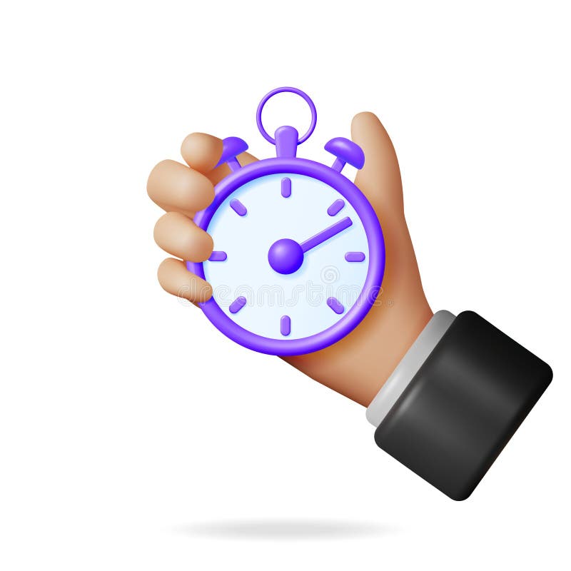 3d Analog Chronometer Timer Counter Isolated Stock Vector
