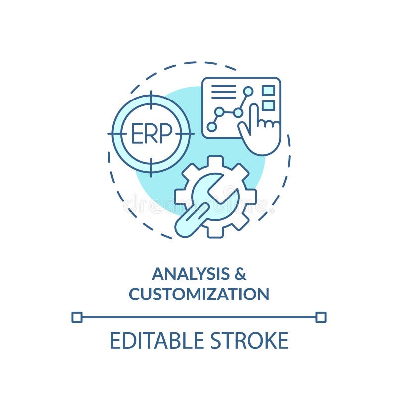 2D Analysis and Customization Blue Icon Concept Stock Vector - Illustration of database, simple ...