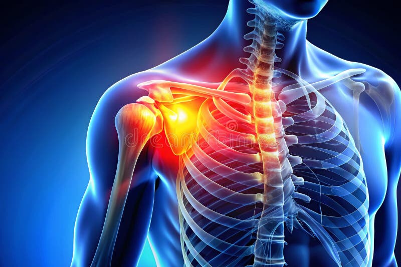 Understanding Shoulder Joint Pain a 3D Anatomical Illustration for ...