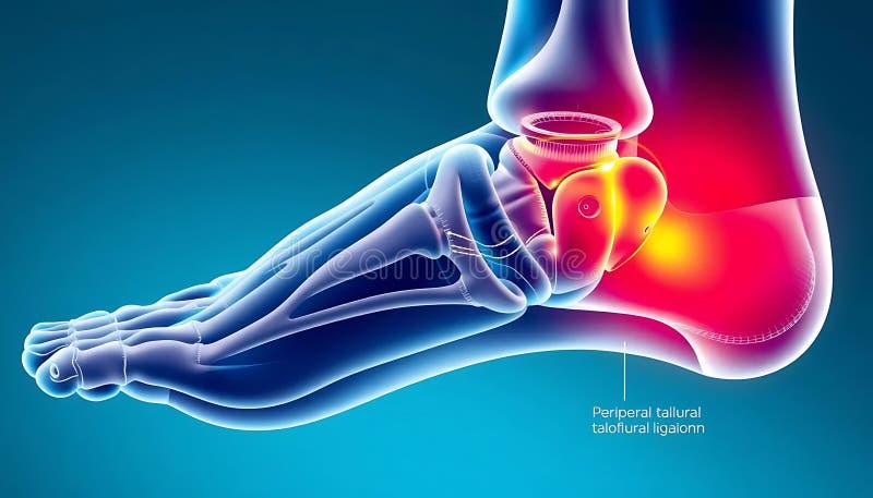 Human Ankle Anatomy Detailed 3d Model Showing Anterior Talofibular ...
