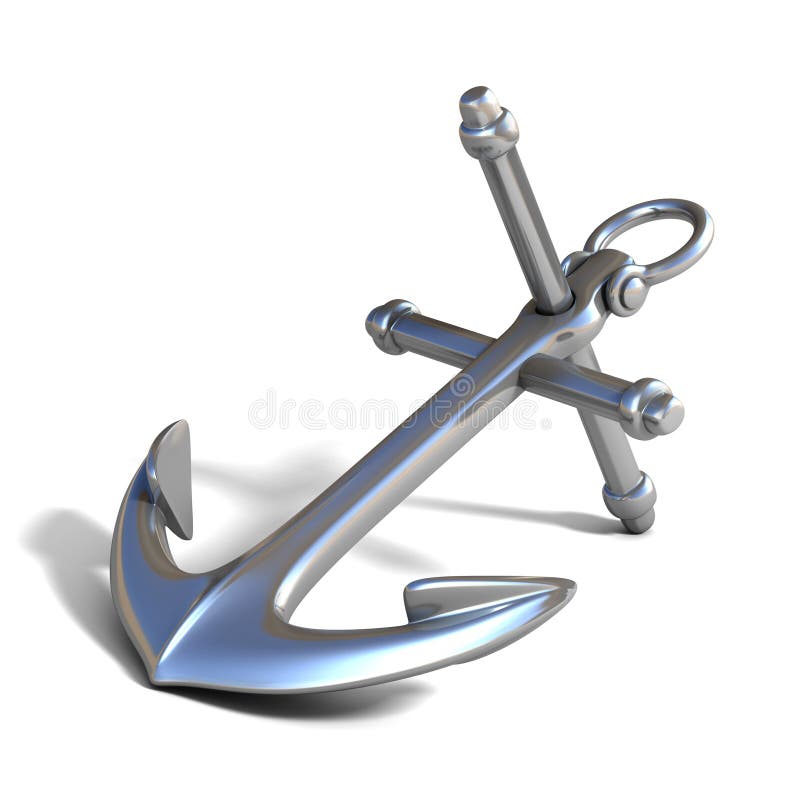 Iron anchor stock illustration. Illustration of navy, steel - 961156
