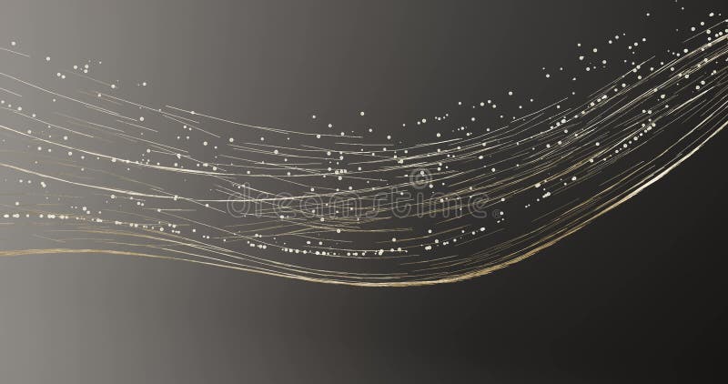 3D Animated Background with a Shining Stream of Golden Threads and ...