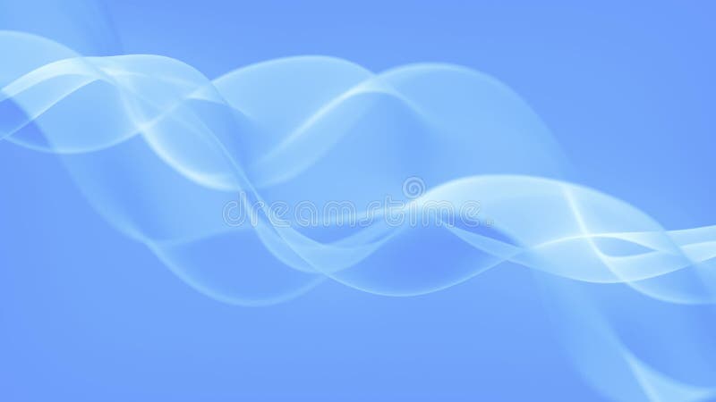 3D Animated Background of Abstract White Wavy Transparent Shape on Blue ...