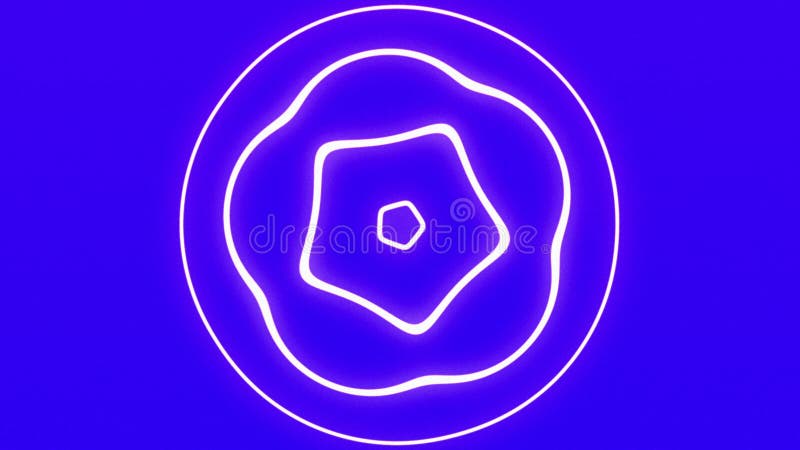 3D Animated Blue Background of Circular Lines Rotating and Merging To ...