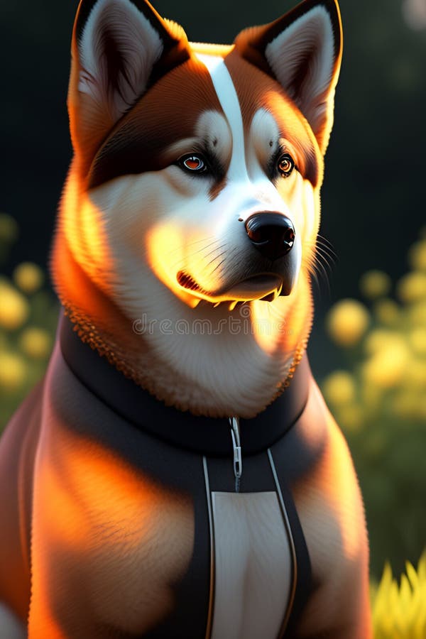 3d animated brown dog stock illustration. Illustration of organ - 272069545