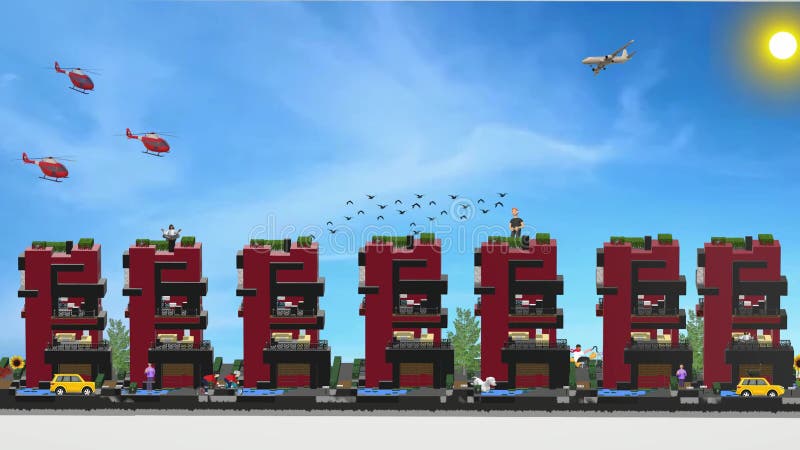 3D Animated Buildings for Engineering Project Presentation Stock ...