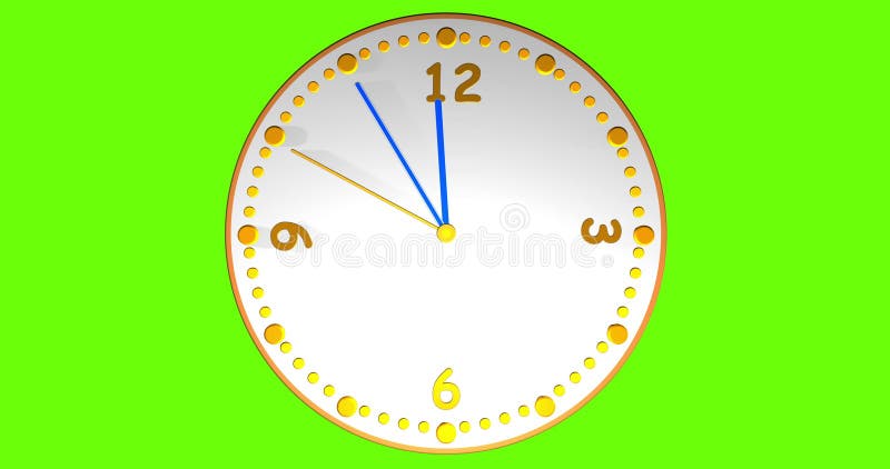 3D Animated Clock Hovering Free in Space, with Ticking Time Pointer ...