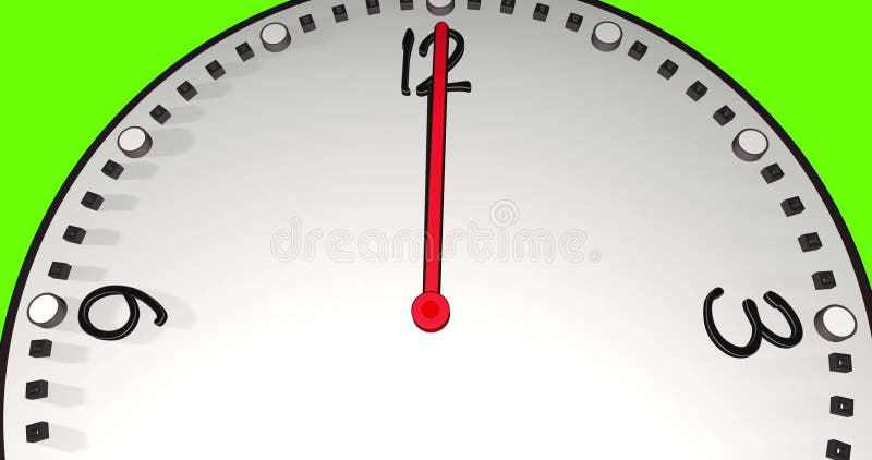 3D Animated Clock Hovering Free in Space, with Ticking Time Pointer ...