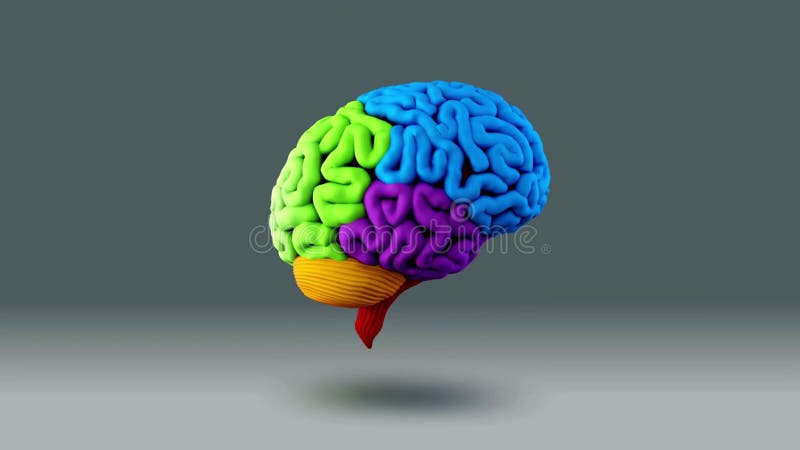 3D Animated Human Brain Loop Stock Footage - Video of animation, head ...