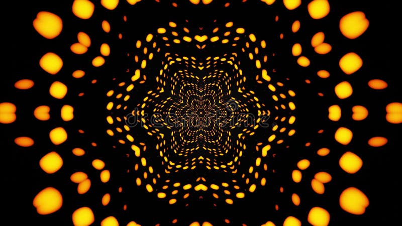 3d Animated Illustration of Neon Immersive Geometric Pattern with ...