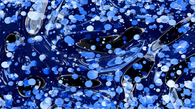 3D Animated 4K Loop: Hypnotic Blue Liquid Background. a Captivating ...