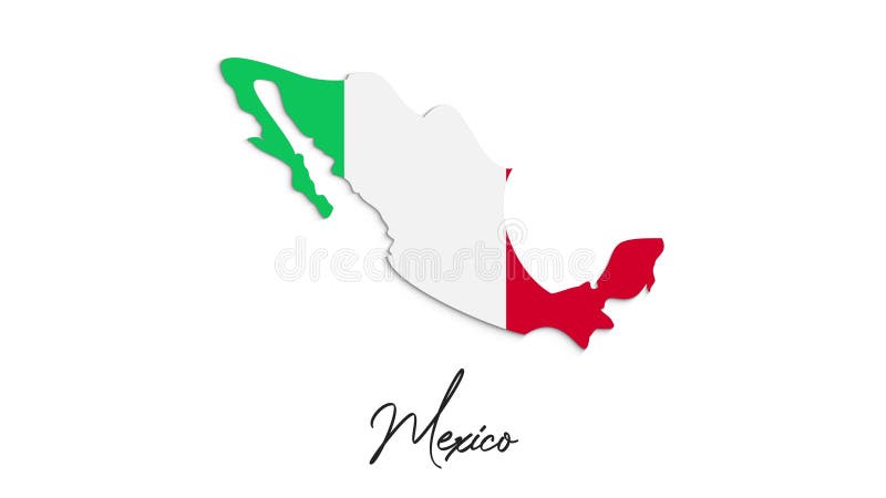 3d Animated Map Showing the State of Mexico from the United State of ...