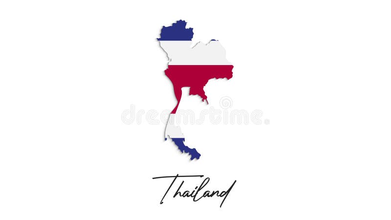 2d Animated Map Showing the State of Thailand. 2d Map of Thailand Stock ...