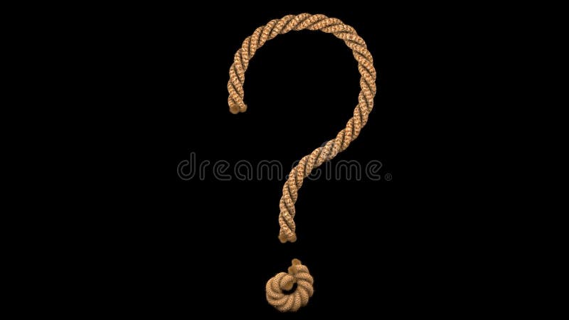 Animated Rope Text Typeface with Alpha Channel Question Mark Stock ...