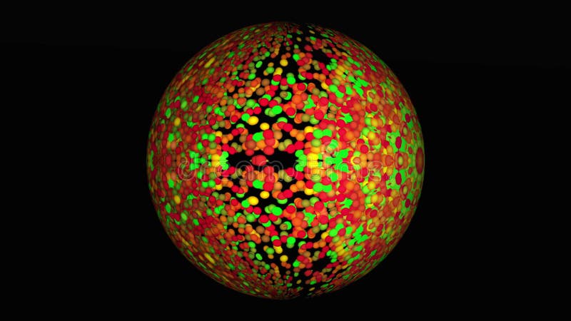 3D Animated Rotating Ball Pattern with Beautiful Colorful Flower ...