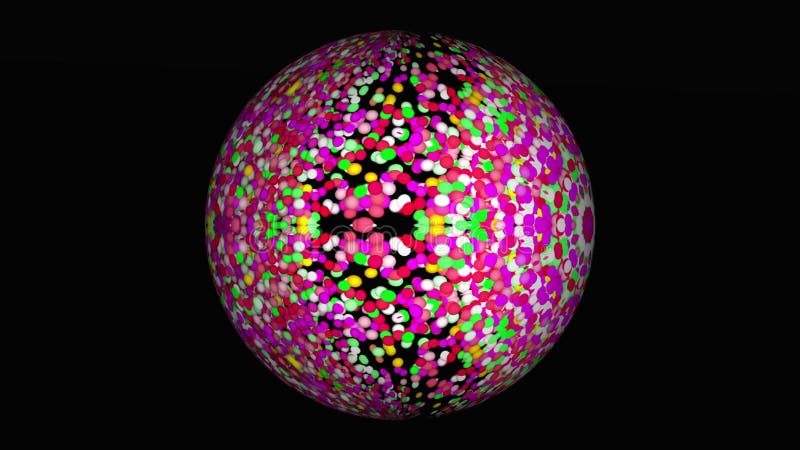 3D Animated Rotating Ball Pattern with Beautiful Colorful Flower ...