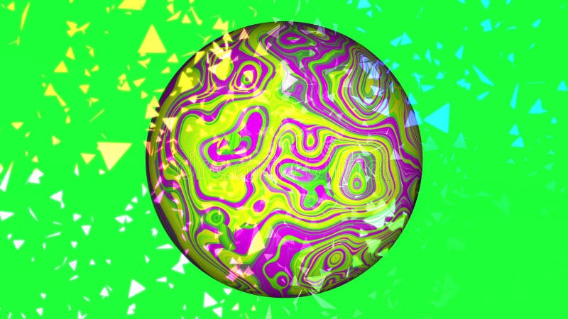 3D Animated Rotating Ball Pattern with Beautiful Colorful Flower ...