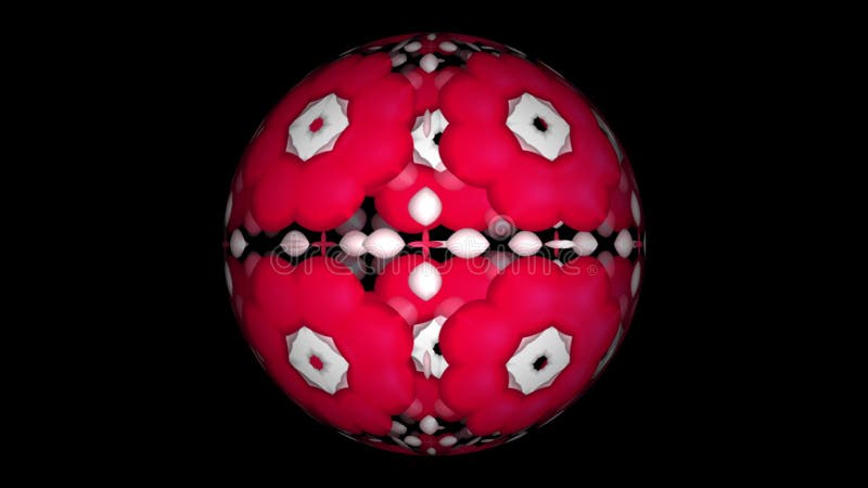 3D Animated Rotating Ball Pattern with Beautiful Colorful Flower ...