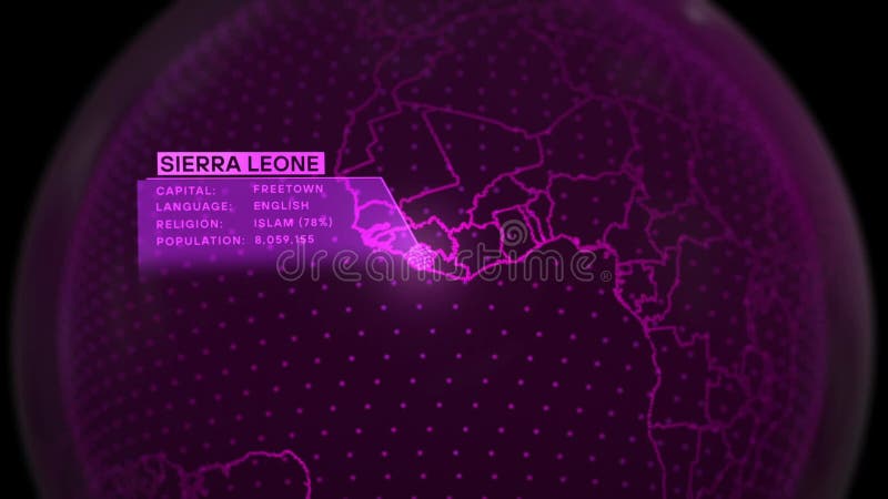 3D Animated Rotating Earth with Highlighted Map of Sierra Leone Stock ... 3D Animated Rotating Earth with Highlighted Map of Sierra Leone Stock ...
