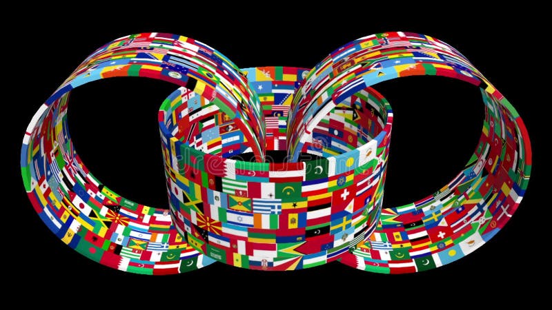 3D Animated Rotating Flags of All Countries of the World. Stock Footage ...