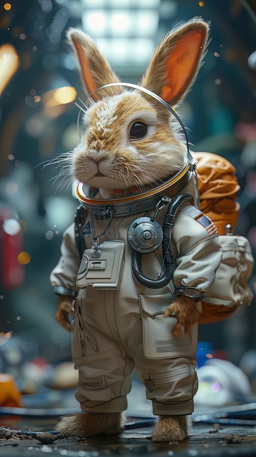 3D Animated Scenes of a Rabbit Conducting Scientific Experiments in a ...