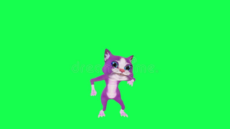 A 3D Animated Talking Purple Cat Dancing and Cheering on Her Friends ...