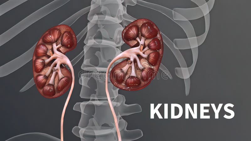 3D Animated Urinary System Kidneys, Ureters and Bladder Stock ...