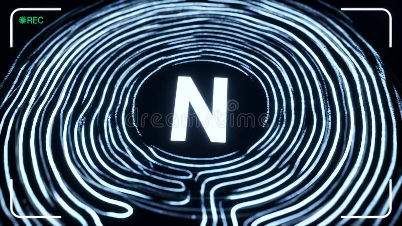 Biometric Digital Scan Interface Abstract Representation of Access ...