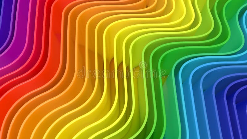 3d Animated Wavy Background Loop with Linear Rainbow Colors Close View ...