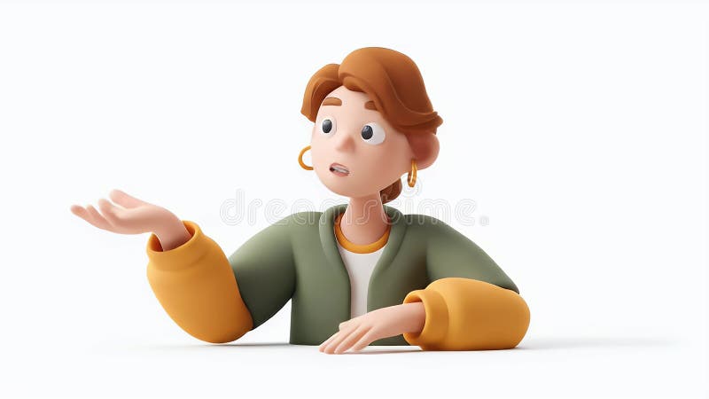 Confused Cartoon Character Explaining a Concept Stock Footage - Video ...