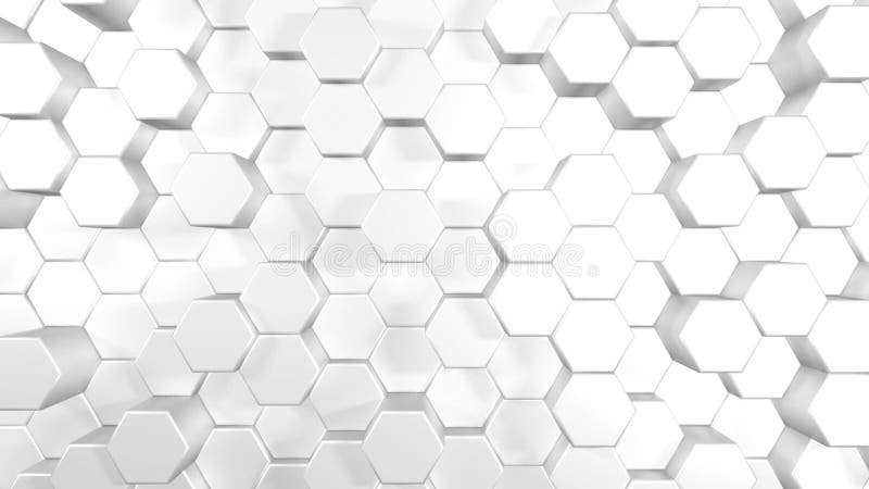 White Hexagons Motion Background Seamless Loop Stock Video - Video of motion, scientific: 194705119