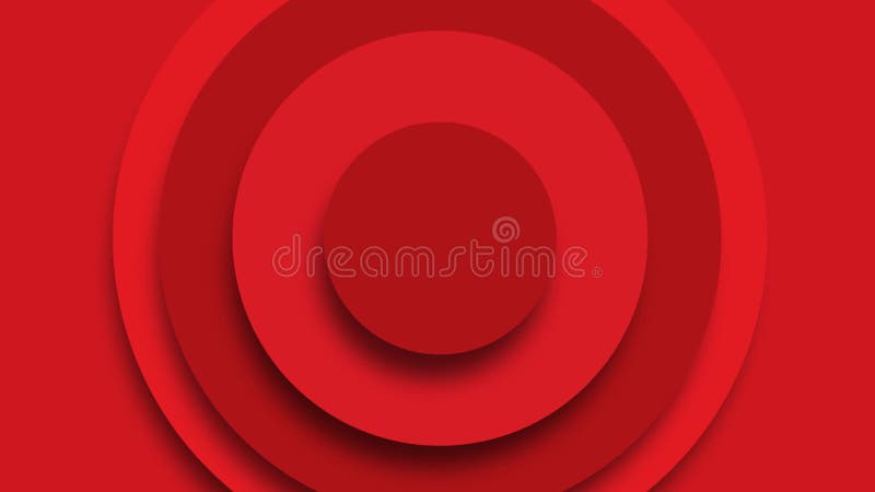 3D Animation Abstract Red Background with Circle Shape. Red Geometric ...