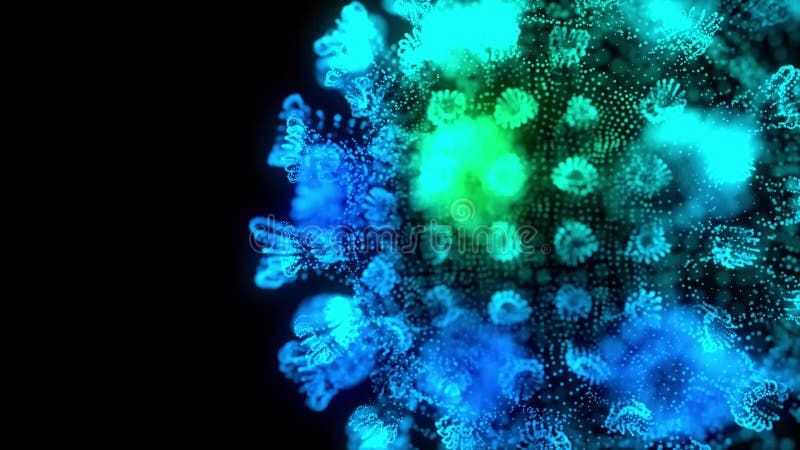 3D Animation Abstract Virus. Viruses Cell Infect Organism Stock Video ...