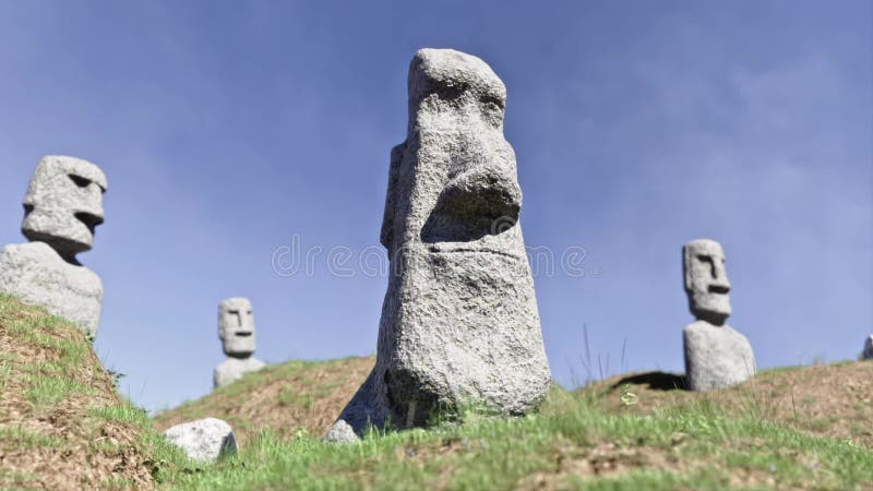 Easter Stone Cross Against Blue Sky Generative AI Stock Footage - Video ...